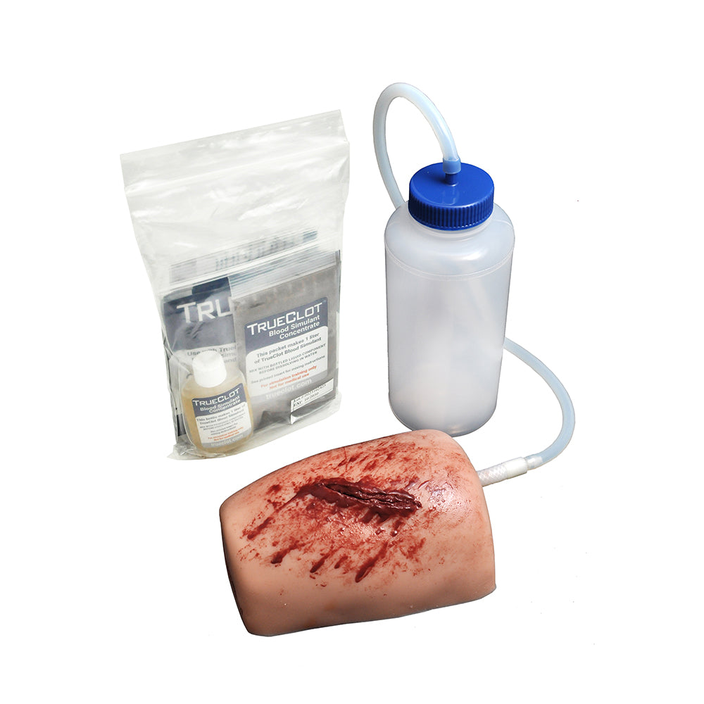 TrueClot® Task Trainer, Laceration/Stab Wound Light Skin Tone ...