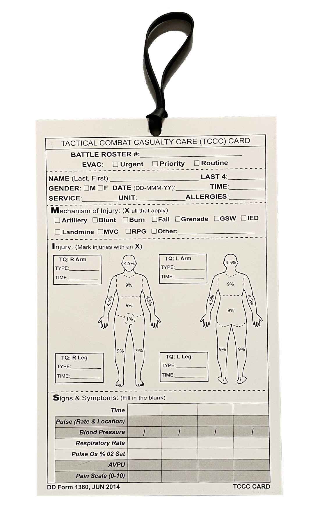 Triage Card DD1380 – Integrated MedCraft
