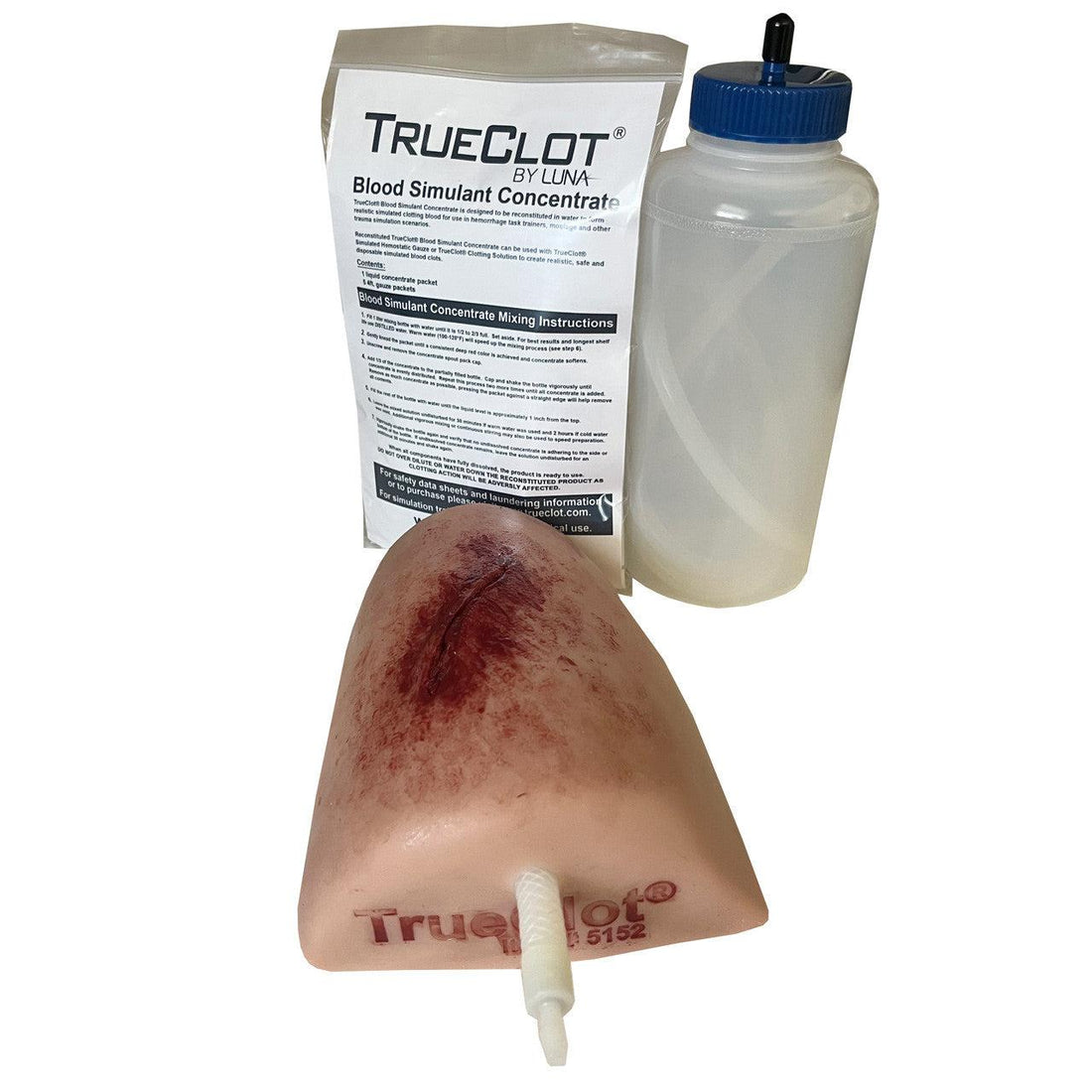 TrueClot® Task Trainer, Laceration/Stab Wound Light Skin Tone ...